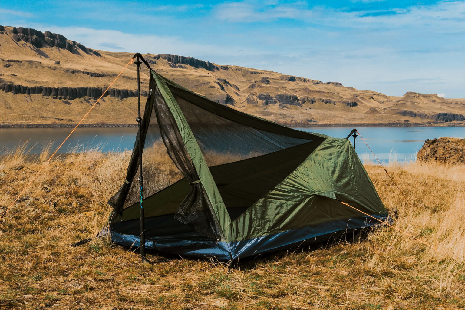 Trekker Tent 1V, 1-Person Trekking Pole Tent, 2-Layer Backpacking Tent ...