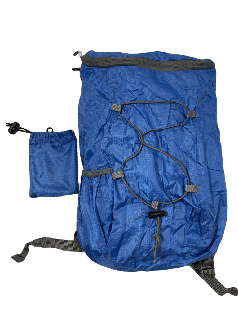 Blue bungee polyester day pack (603) - River Country Products